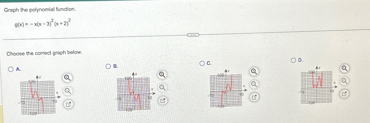 Solved Graph the polynomial | Chegg.com