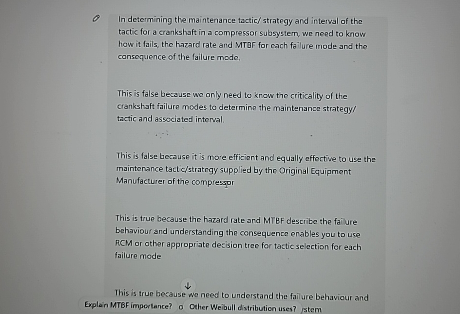 Solved Q In determining the maintenance tactic/ ﻿strategy | Chegg.com
