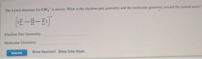 Solved The Lewis structure for CIF, is shown. What is the | Chegg.com