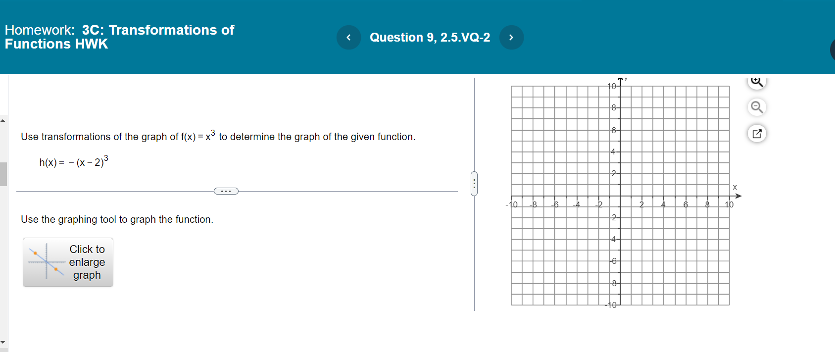 Solved Use transformations of the graph of f(x)=x3 ﻿to | Chegg.com