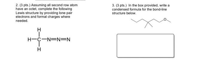 Solved 2. (3 pts.) Assuming all second row atom have an | Chegg.com