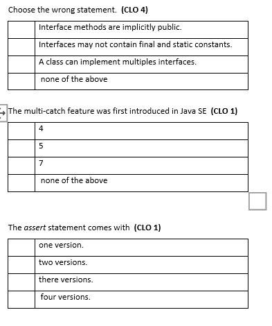 Solved 1) Use the check mark (√) to answer the following | Chegg.com