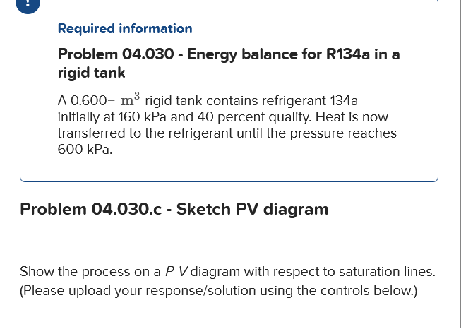 Solved Required information Problem 04.030 - ﻿Energy balance | Chegg.com