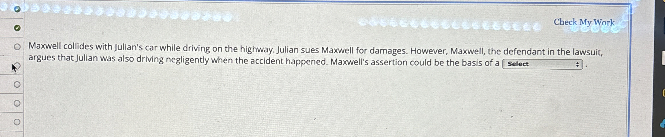 Solved Maxwell collides with Julian's car while driving on | Chegg.com