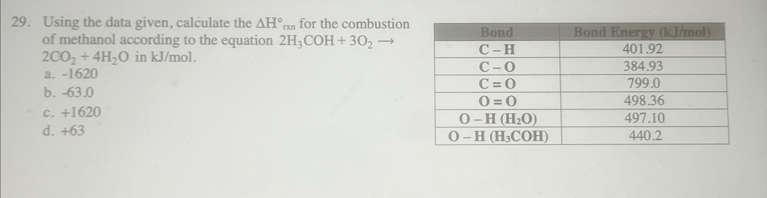 Solved Using the data given, calculate the ΔH°?rxn ﻿for the | Chegg.com