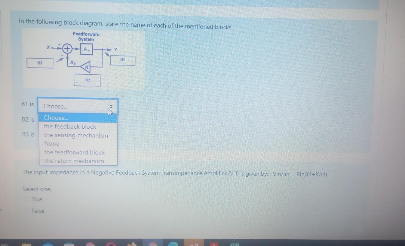 Solved In the following block diagram, state the name of | Chegg.com