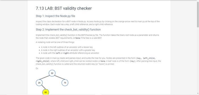 Solved 7 13 lab Bst Validity Checkerstep 1 Inspect The