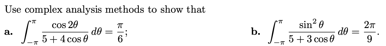 Solved Use complex analysis methods to ﻿show | Chegg.com