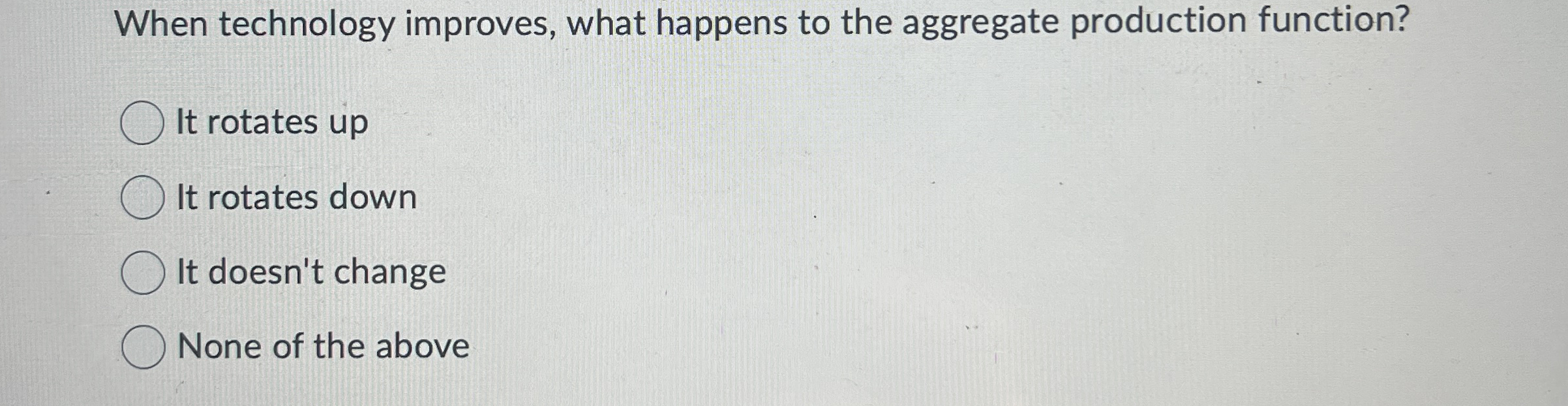 Solved When technology improves, what happens to the | Chegg.com