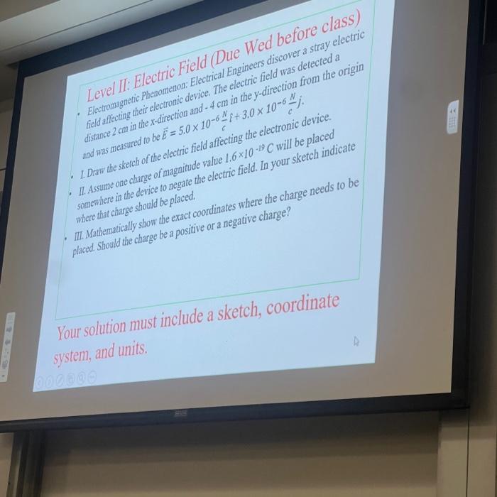 Solved Level II: Electric Field 2. Daw the slectiof of the | Chegg.com