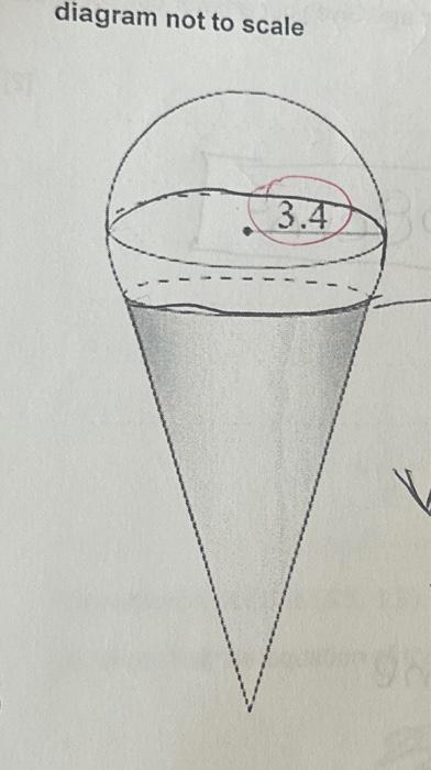 Solved a) Calculate the volume of ice cream that is not | Chegg.com
