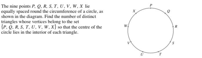 Solved The nine points P,Q,R,S,T,U,V,W,X lie equally spaced | Chegg.com