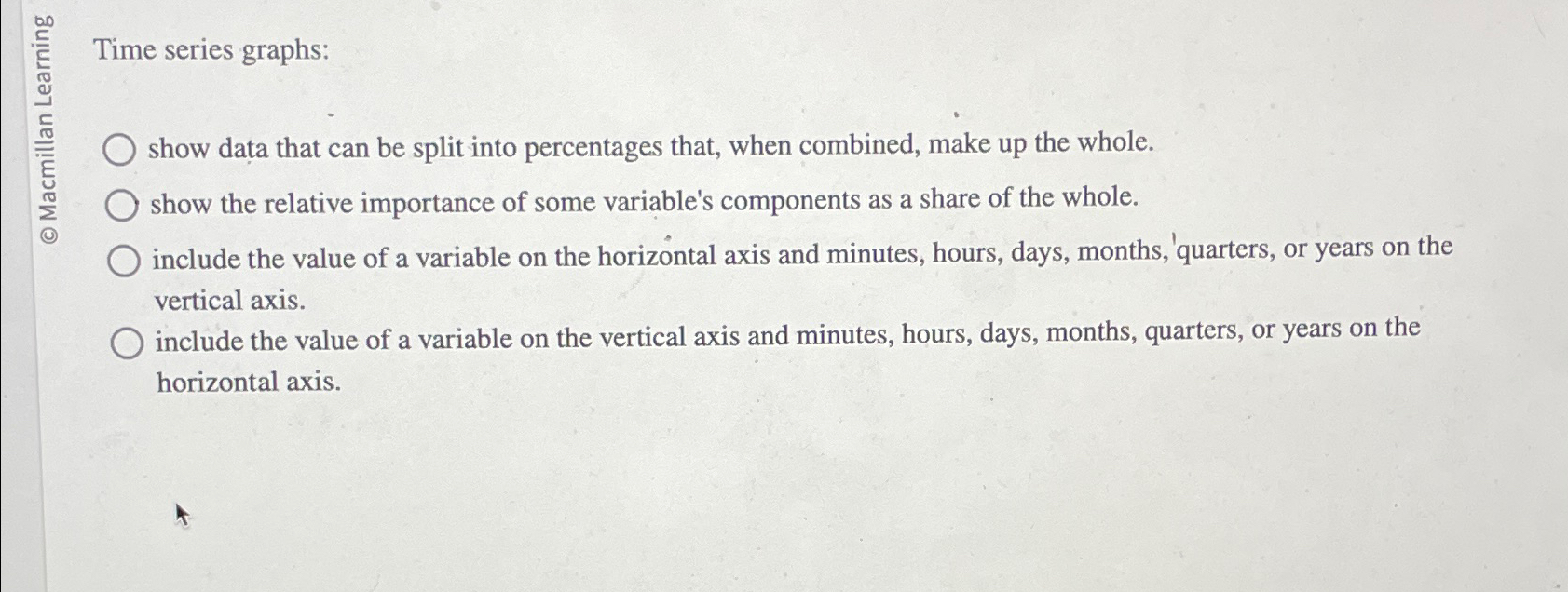 Solved Do Time series graphs:show data that can be split | Chegg.com