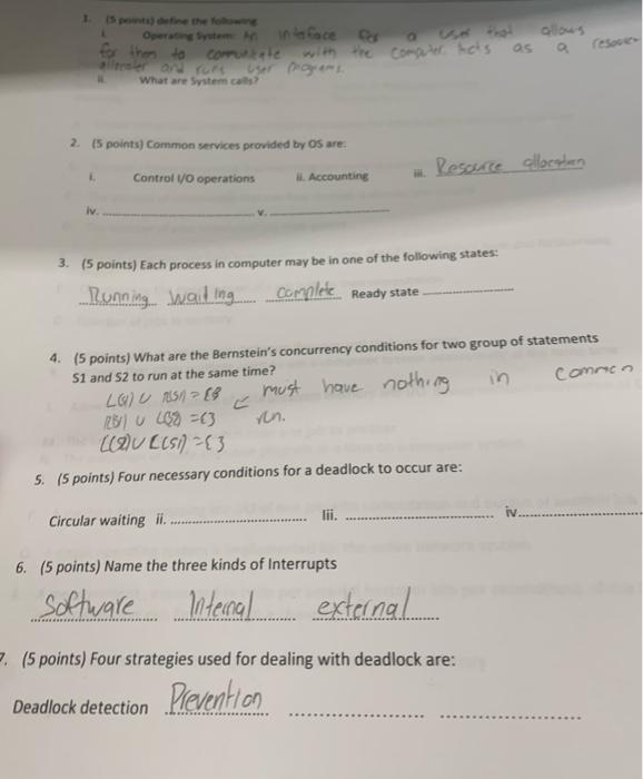 Solved Operating utom inte face of a for them to comerate | Chegg.com