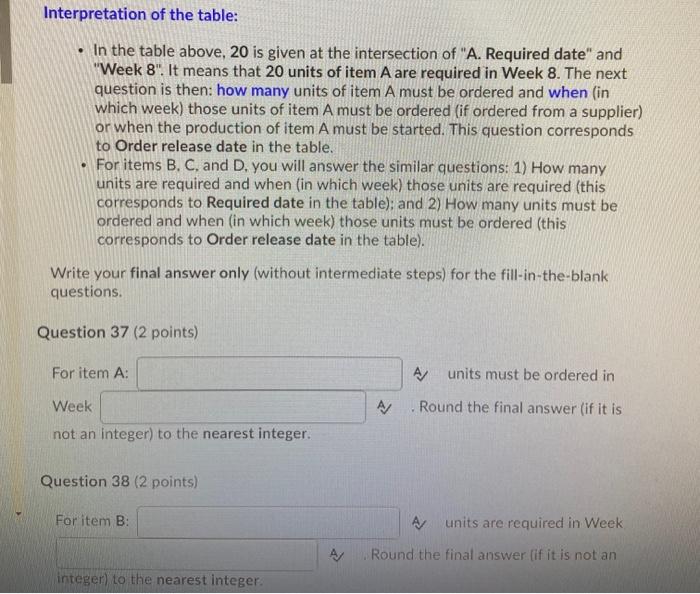 Solved 2) Gross Material Requirements with a Production | Chegg.com