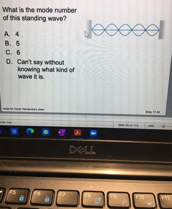 Solved What is the mode number of this standing wave? о D ol | Chegg.com