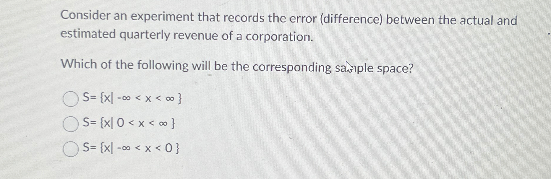 Solved Consider an experiment that records the error | Chegg.com