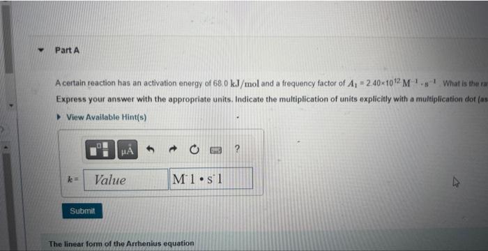 [solved] 25 A Certain Reaction Has An Activation Energy Of