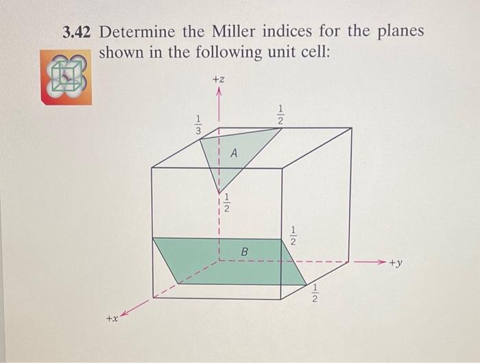Solved 2 Determine the Miller indices for the planes shown | Chegg.com