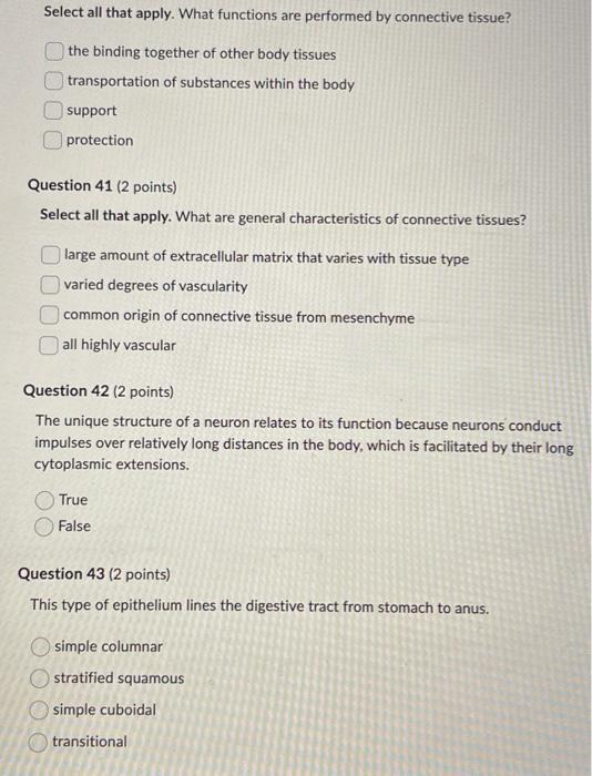 Solved Select all that apply. What functions are performed | Chegg.com