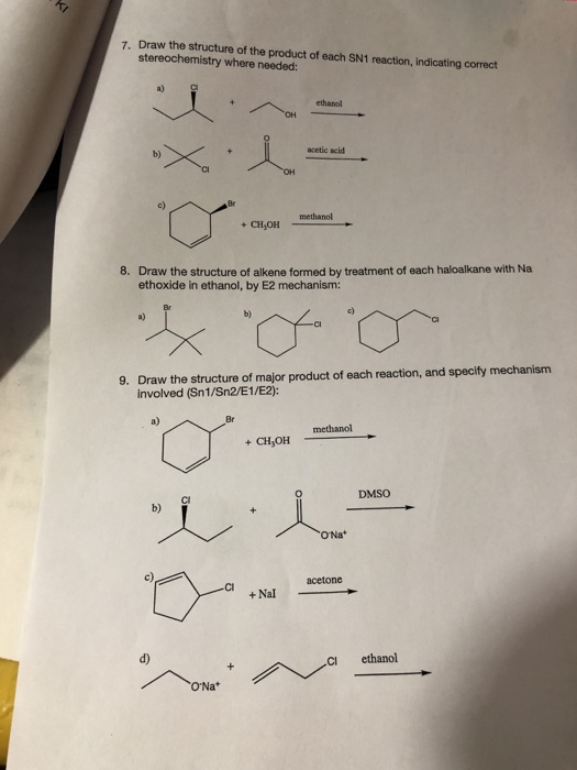 Solved Chapter 9 Worksheet 1. Draw structural formula for | Chegg.com