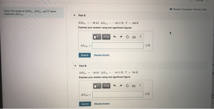 Solved Review Constants 1 Periodic Table Given the values of | Chegg.com