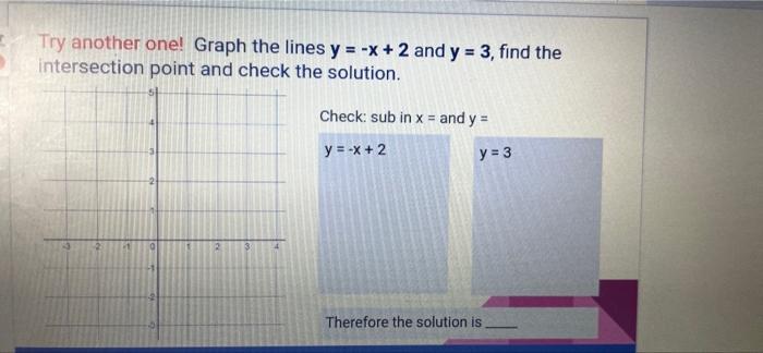 Solved Your turn! Graph the lines y = -3x + 7 and y = 2x - | Chegg.com