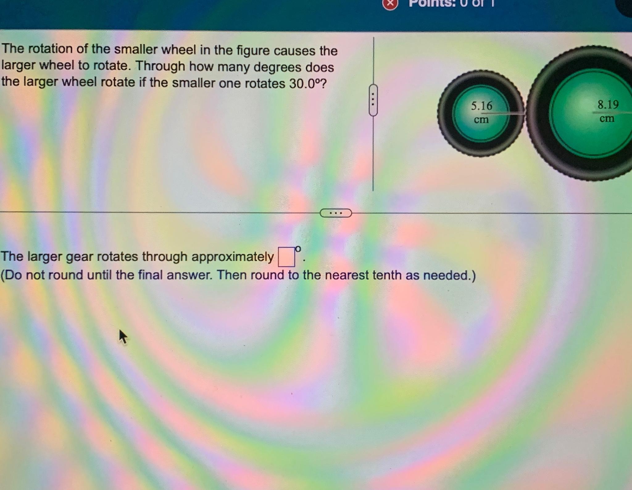 Solved The rotation of the smaller wheel in the figure | Chegg.com