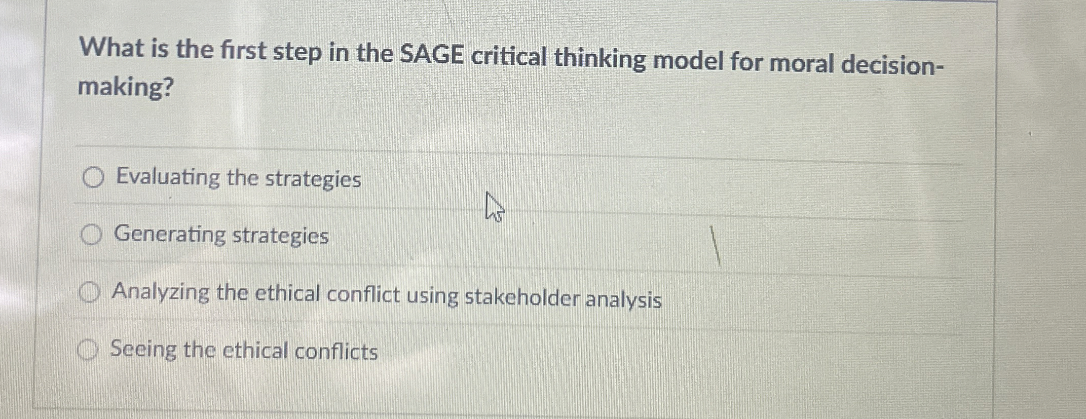 Solved What is the What is the first step in the SAGE | Chegg.com