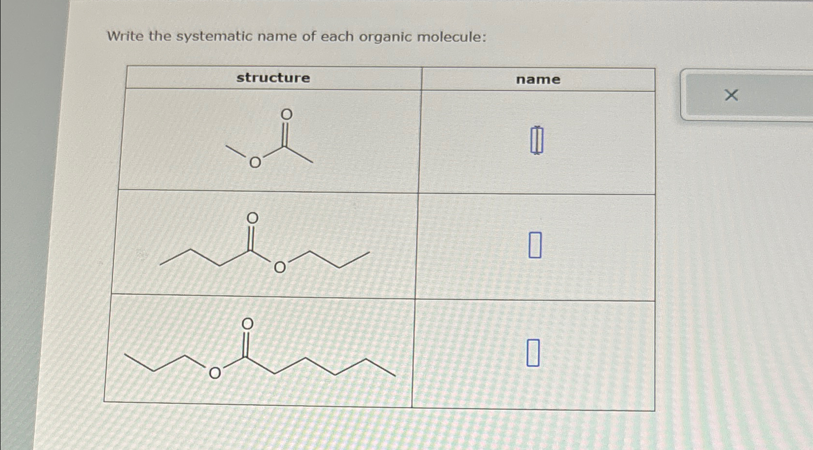 Solved Write the systematic name of each organic | Chegg.com