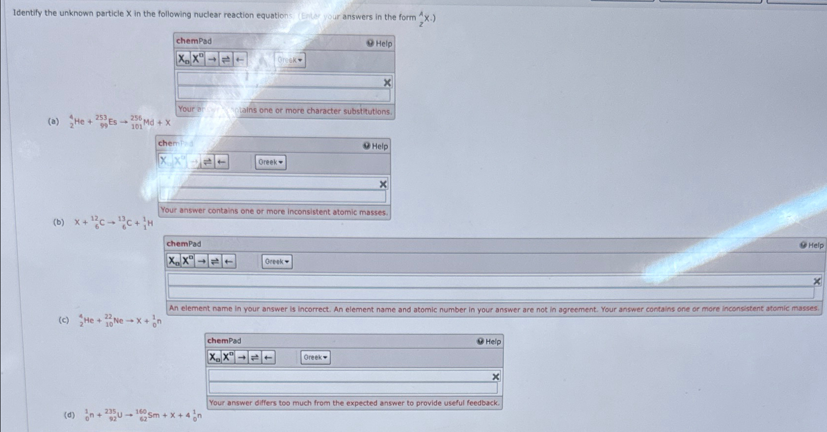 Solved Identify the unknown particle x ﻿in the following | Chegg.com