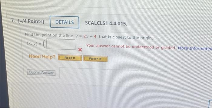 Solved 7. L-14 Points) DETAILS SCALCLS1 4.4.015. Find the | Chegg.com