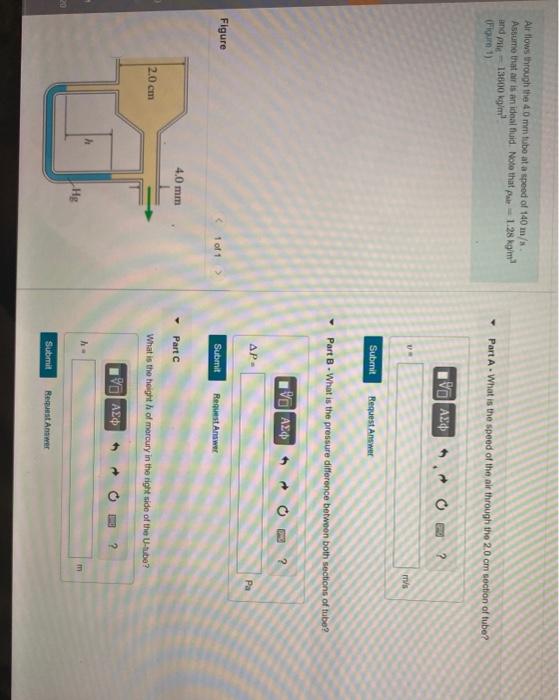 Solved Alt flows through the 40 mm tubo at a speed of 140 | Chegg.com
