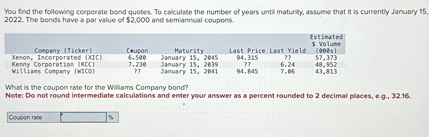 Solved You find the following corporate bond quotes. To | Chegg.com