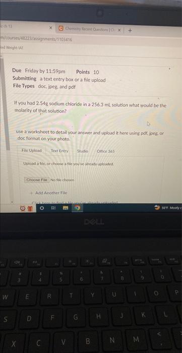 Solved Due Friday by 11:59pm Points 10 Submitting a text | Chegg.com