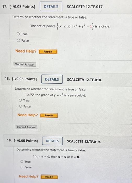 Solved Determine whether the statement is true or false. The | Chegg.com