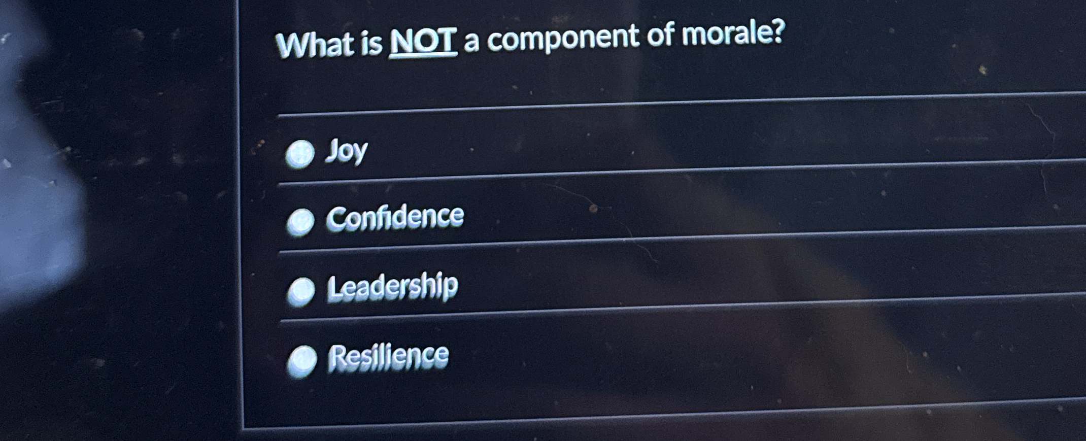 Solved What is NOI a component of morale? | Chegg.com