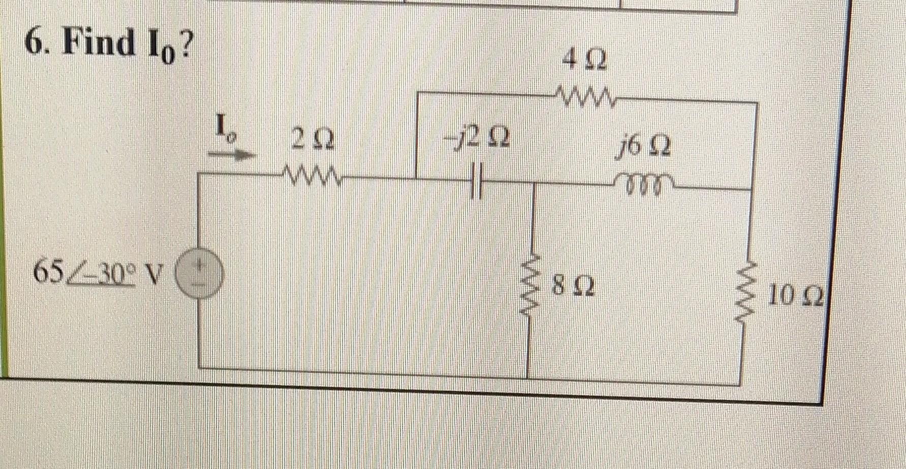 Solved 6. Find I0 ? | Chegg.com