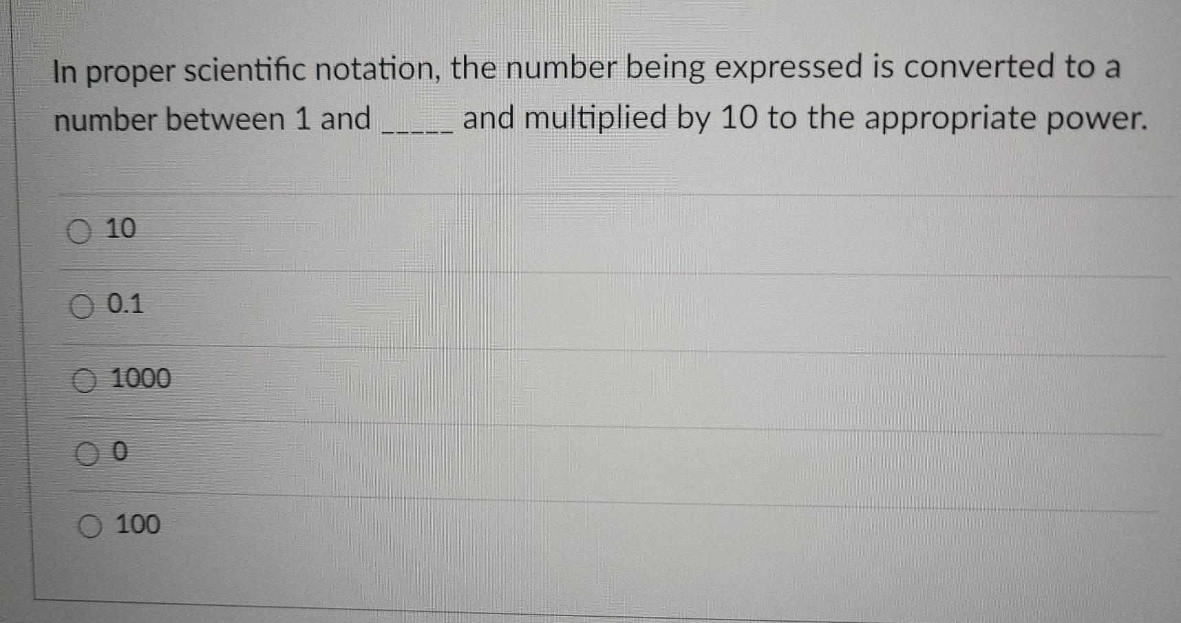 Solved In proper scientific notation, the number being | Chegg.com
