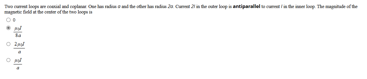 Solved Two current loops are coaxial and coplanar. One has | Chegg.com