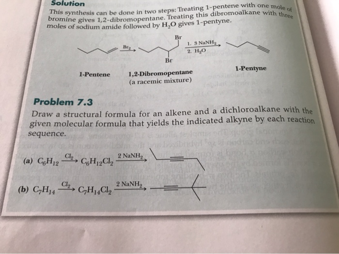 Solved bromine gives 1,2-dibromopentane. Treating this | Chegg.com