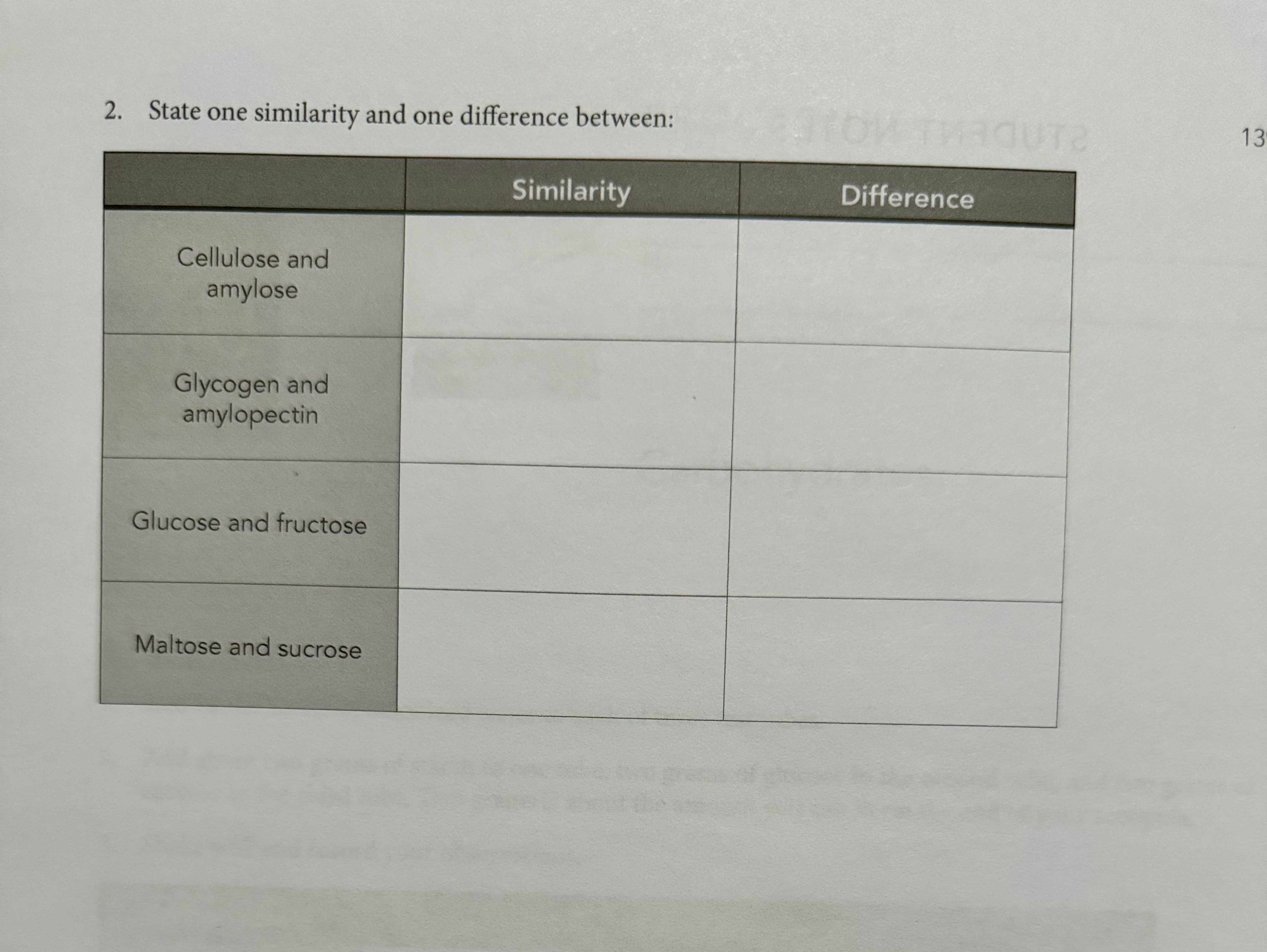 Solved State one similarity and one difference | Chegg.com