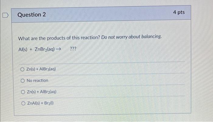 Solved What are the products of this reaction? Do not worry | Chegg.com