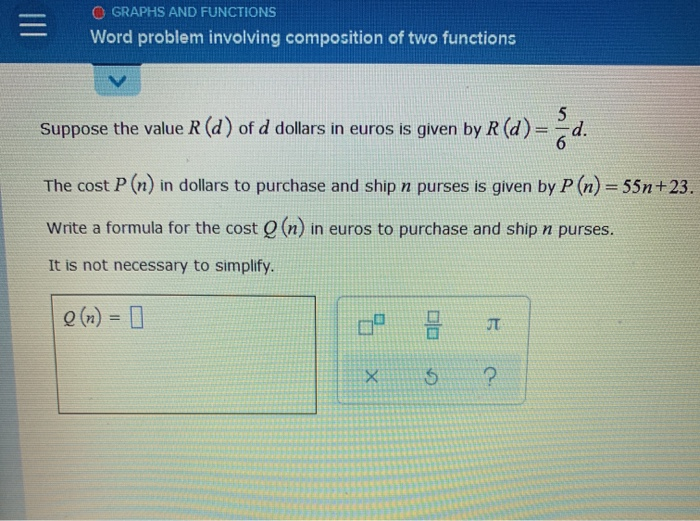 Solved GRAPHS AND FUNCTIONS Word problem involving | Chegg.com