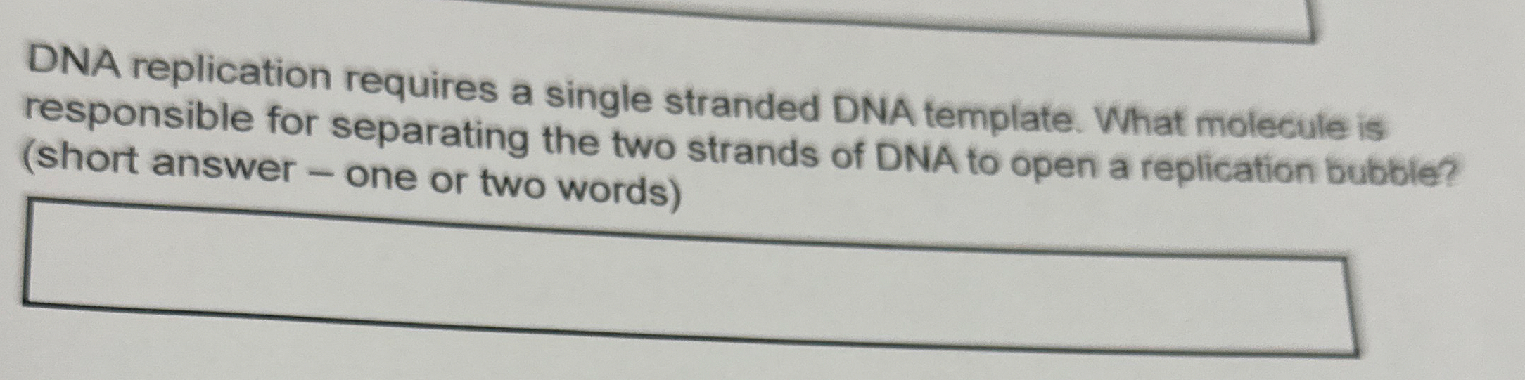 Solved DNA replication requires a single stranded DNA | Chegg.com