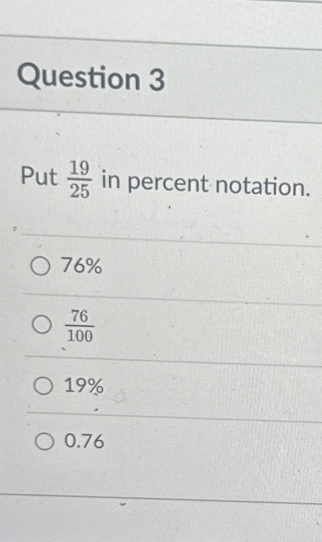 Solved Question 3Put 1925 ﻿in percent | Chegg.com