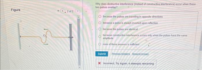 Solved Why does destructive interference (instead of | Chegg.com