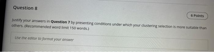 Solved Justify your answers in Question 7 by presenting | Chegg.com