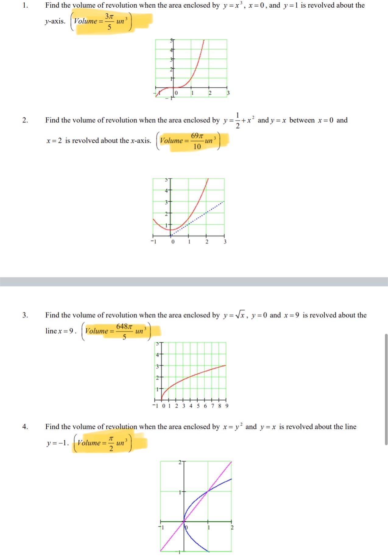 Solved The highlight part is the solution for each question. | Chegg.com