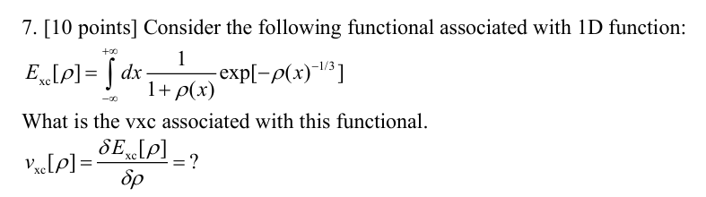 Solved [10 ﻿points] ﻿Consider the following functional | Chegg.com
